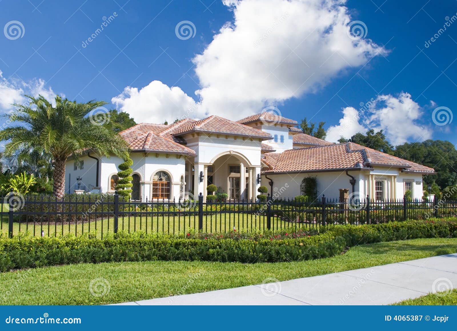 Upscale home stock image. Image of gable, landscape, suburbia - 4065387
