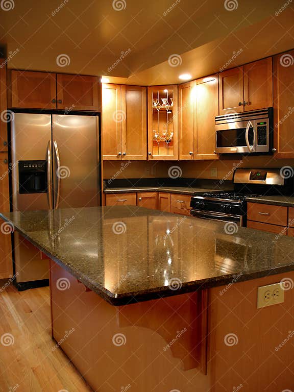 Upscale kitchen vertical stock image. Image of homey, design - 2801177