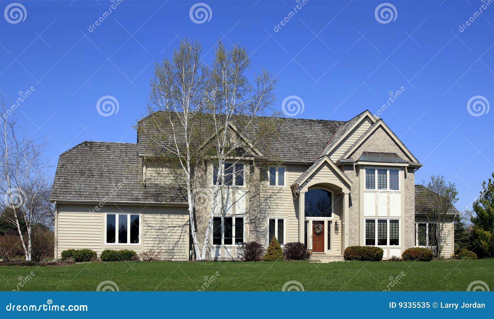 Upscale Luxury Home stock image. Image of green, upscale - 9335535