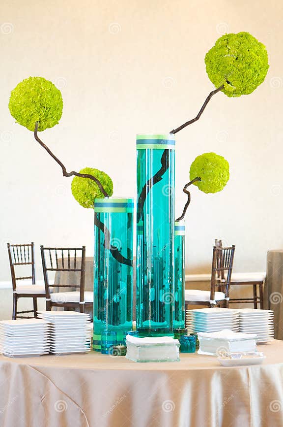 Upscale Modern Table Centerpiece Stock Photo - Image of interior ...