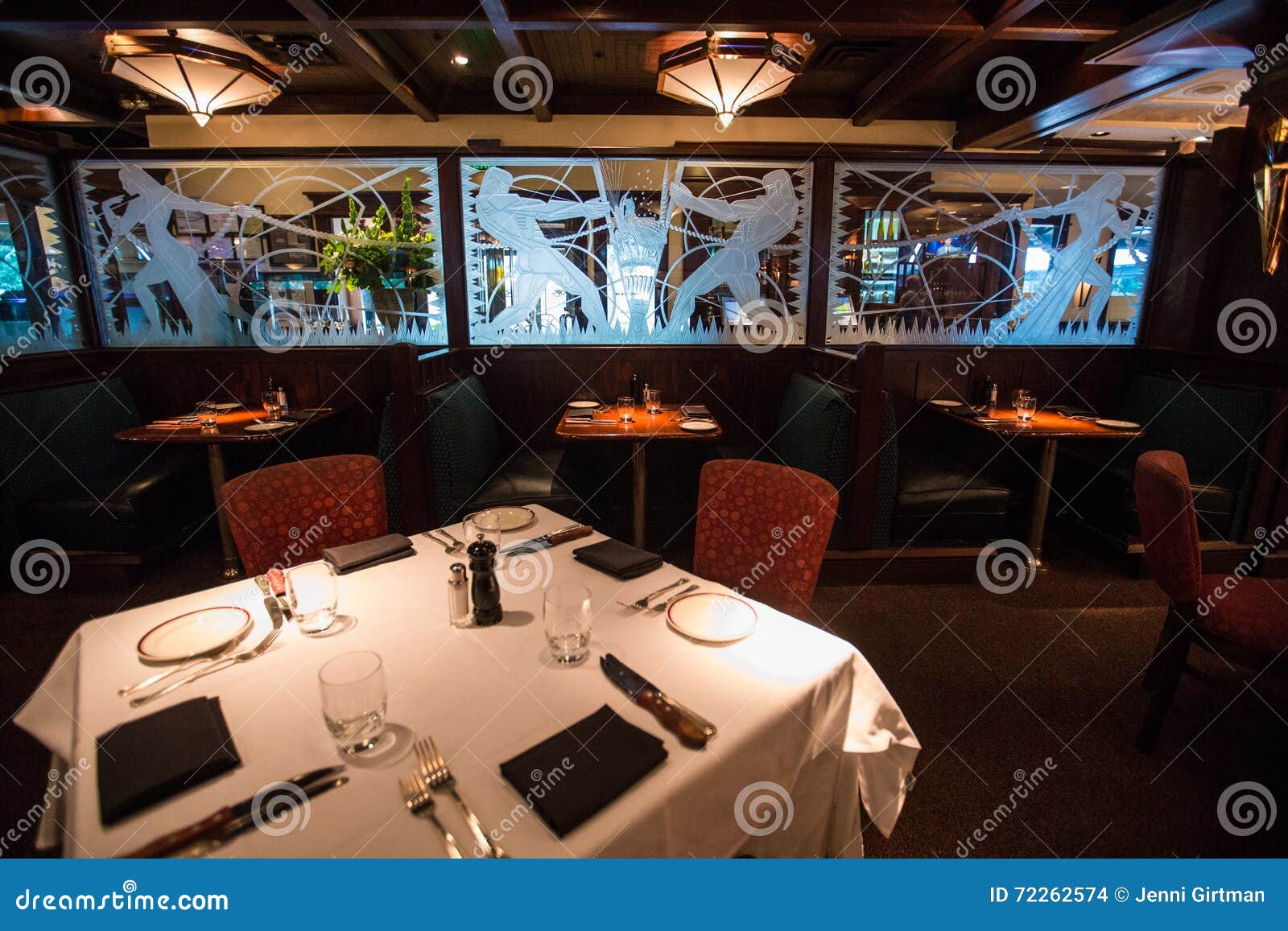 Upscale Restaurant stock photo. Image of steak, design - 72262574