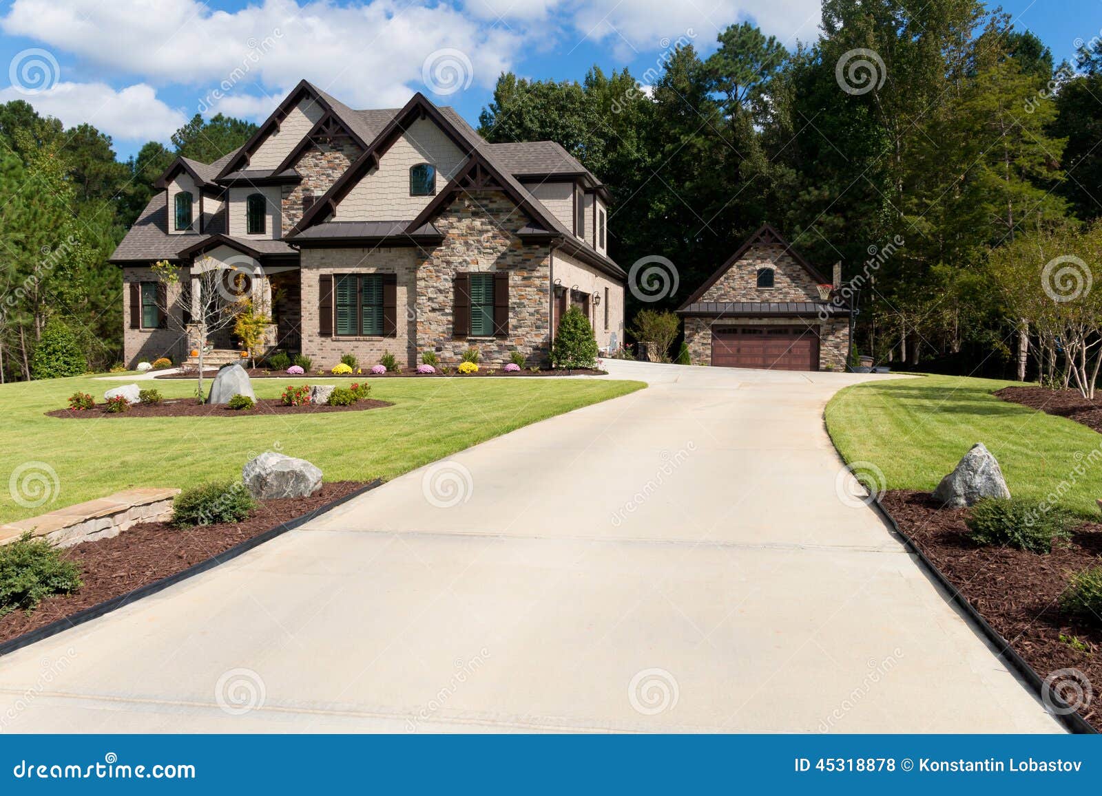 Upscale suburban property stock photo. Image of america - 45318878