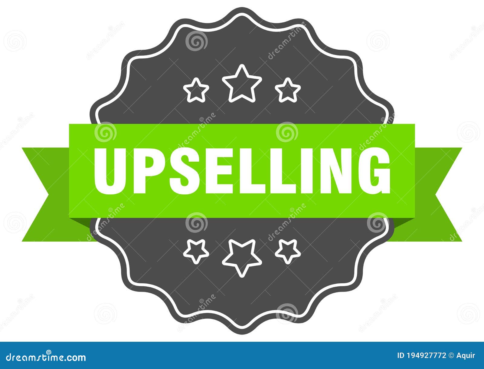 Upselling label stock vector. Illustration of vector - 194927772