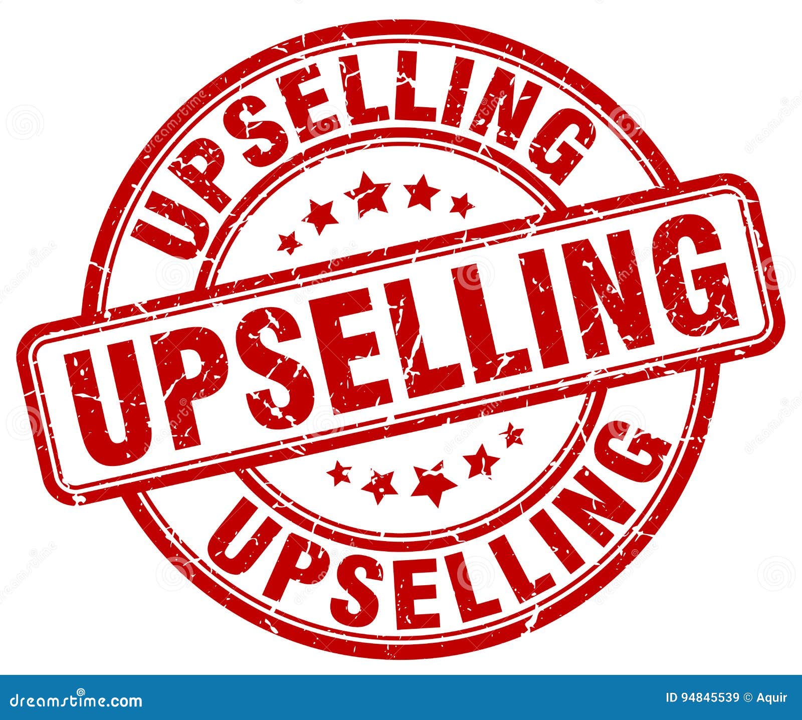 Upselling red grunge stamp stock vector. Illustration of label - 94845539