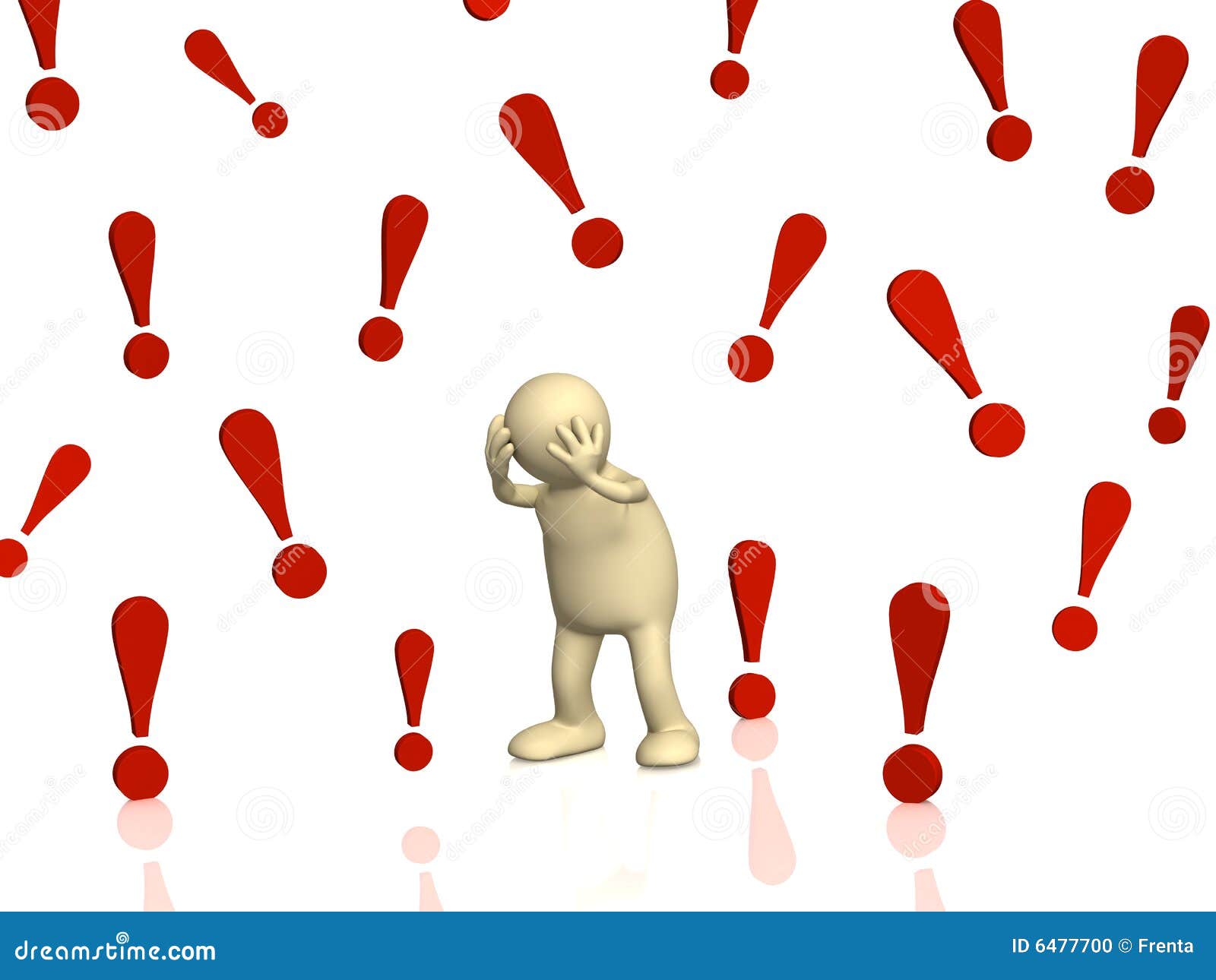 Upset 3d puppet stock illustration. Illustration of human - 6477700