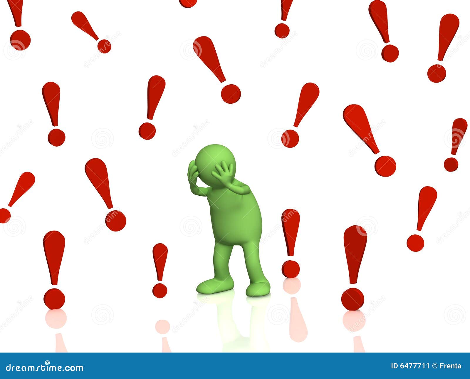 Upset 3d puppet stock illustration. Illustration of cartoon - 6477711