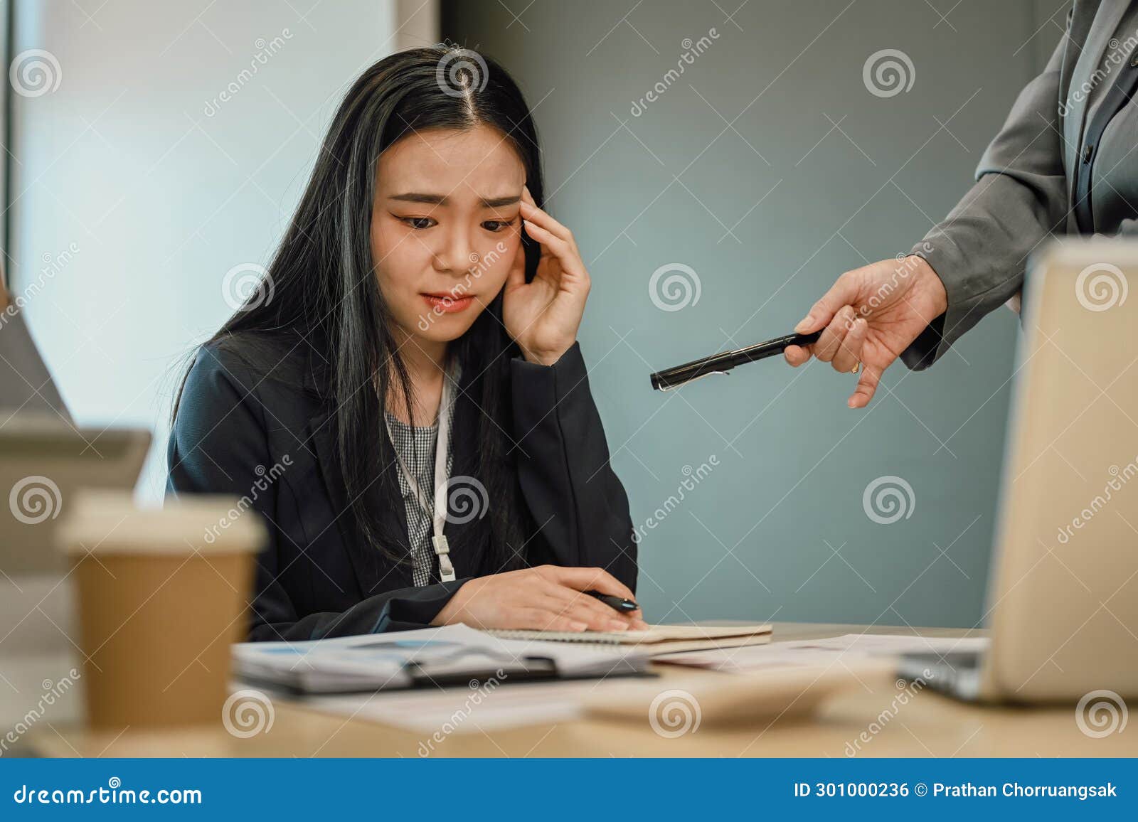 N Employee Scolded By The Mean Boss Stock Image | CartoonDealer.com ...