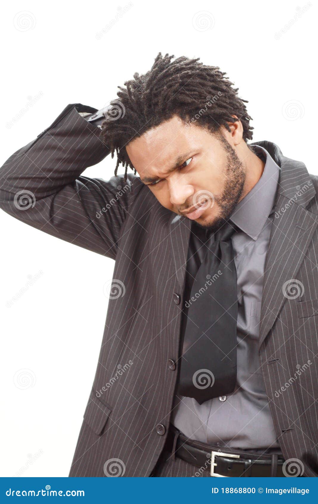 Upset black businessman stock photo. Image of brown, businessman - 18868800