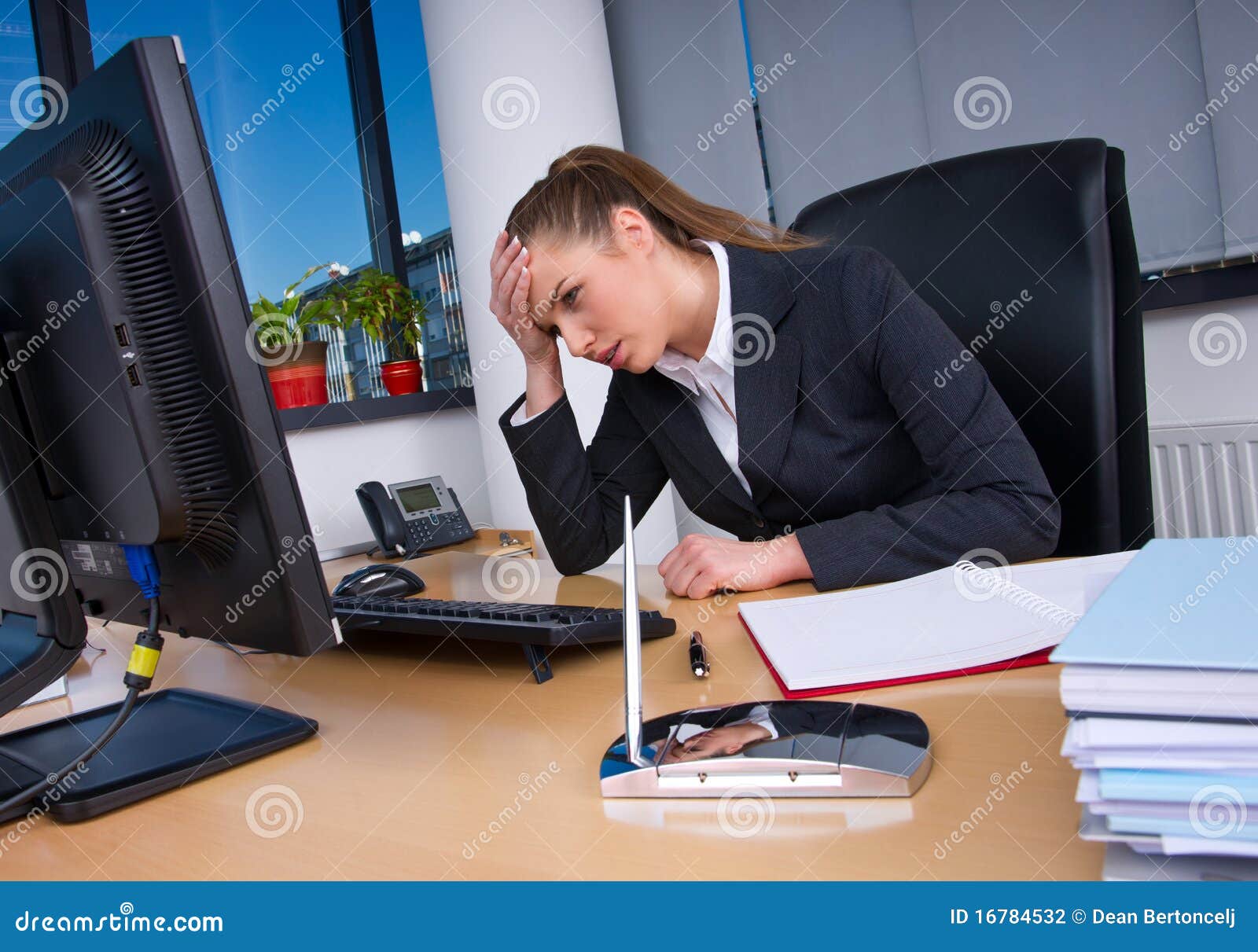 Upset Business Woman Nagging And Scolding On Employee Girl Angry For ...