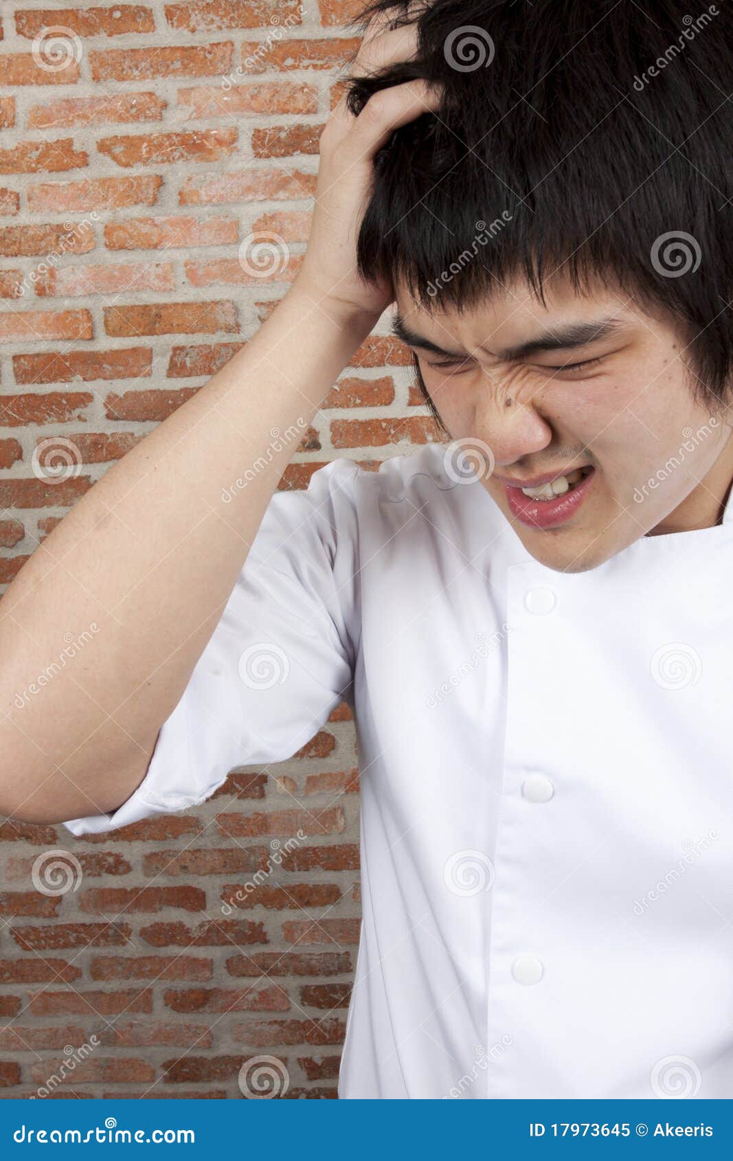 Upset Chef stock image. Image of japanese, chinese, dinner - 17973645