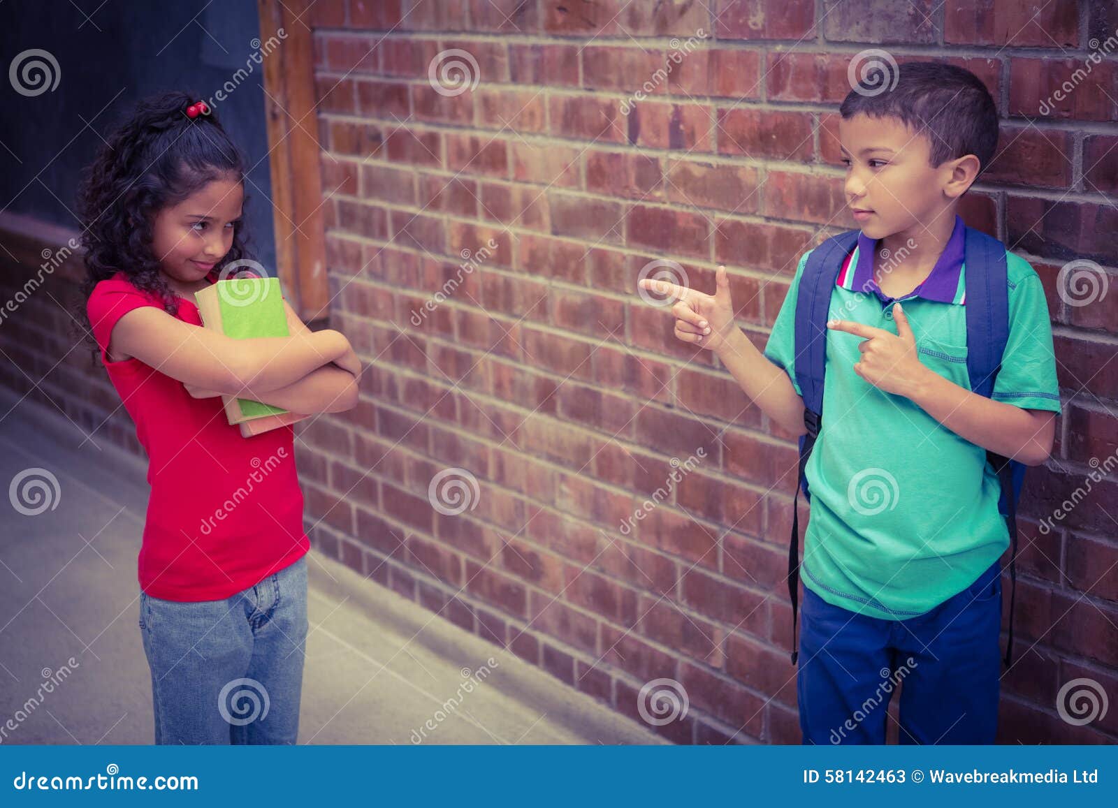 Upset Child Being Teased by Another Child Stock Image - Image of ...