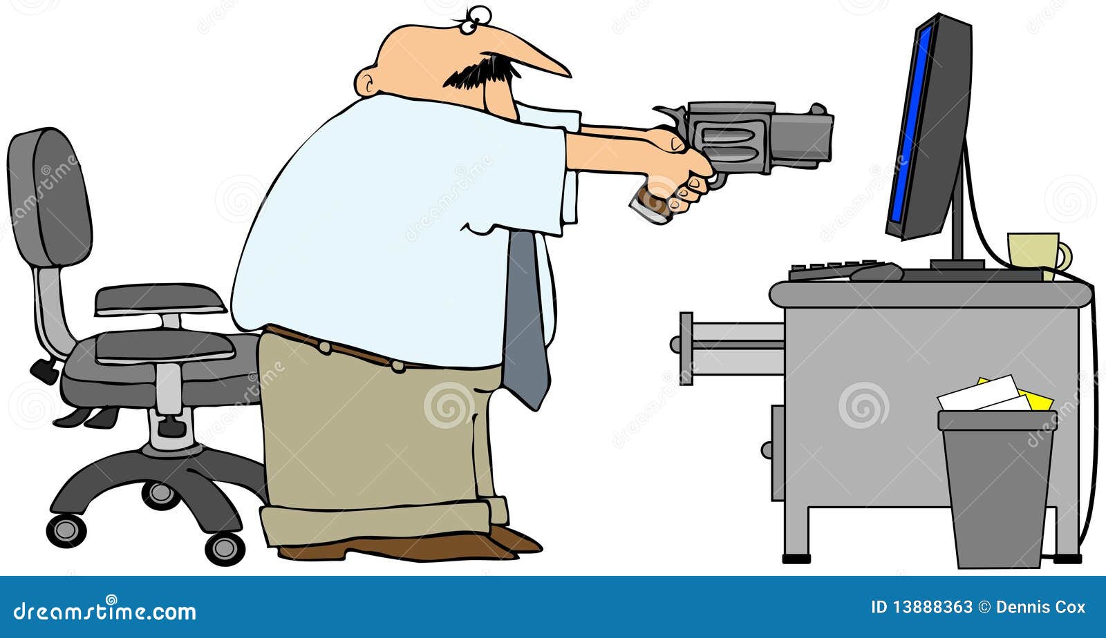 Upset Computer User stock illustration. Illustration of upset - 13888363