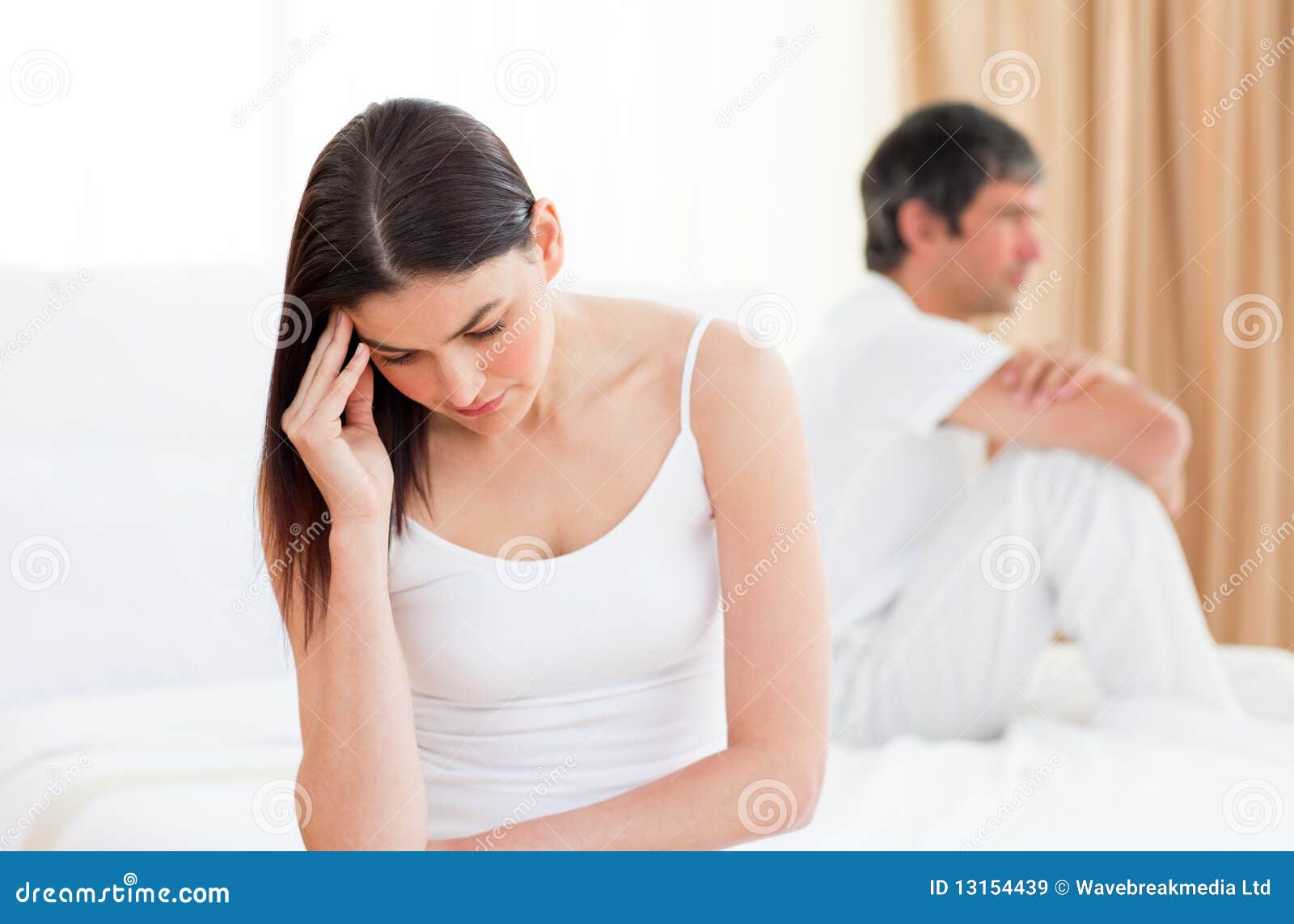 Upset Couple after Having a Row Stock Image - Image of distressed ...