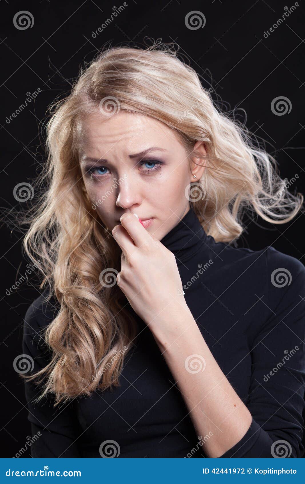Upset Crying Woman. Tragic Expression Stock Photo - Image of miserable ...