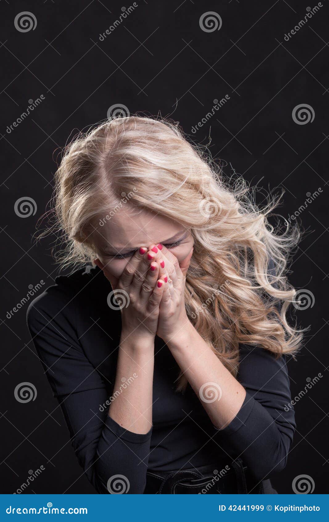 Upset Crying Woman. Tragic Expression Stock Image - Image of expressive ...