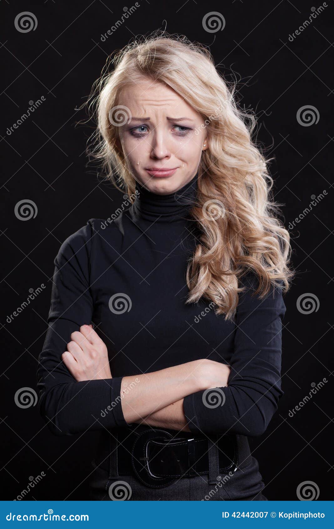 Upset Crying Woman. Tragic Expression Stock Image - Image of person ...