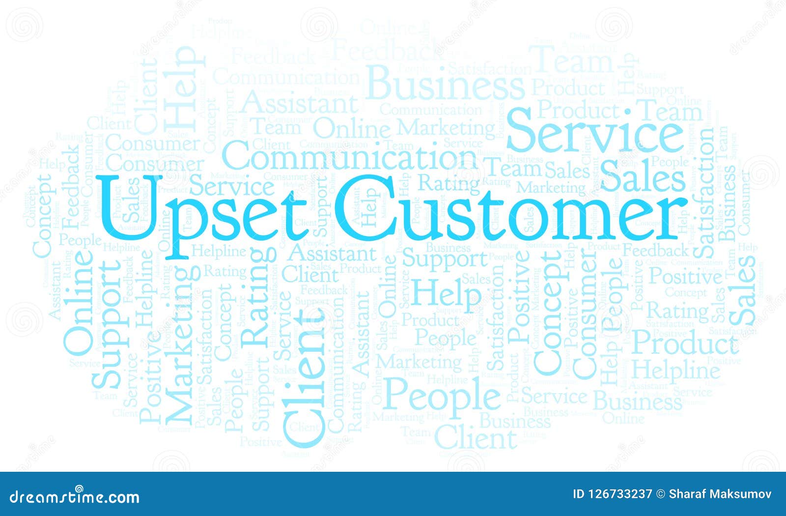 Upset Customer word cloud. stock illustration. Illustration of positive ...