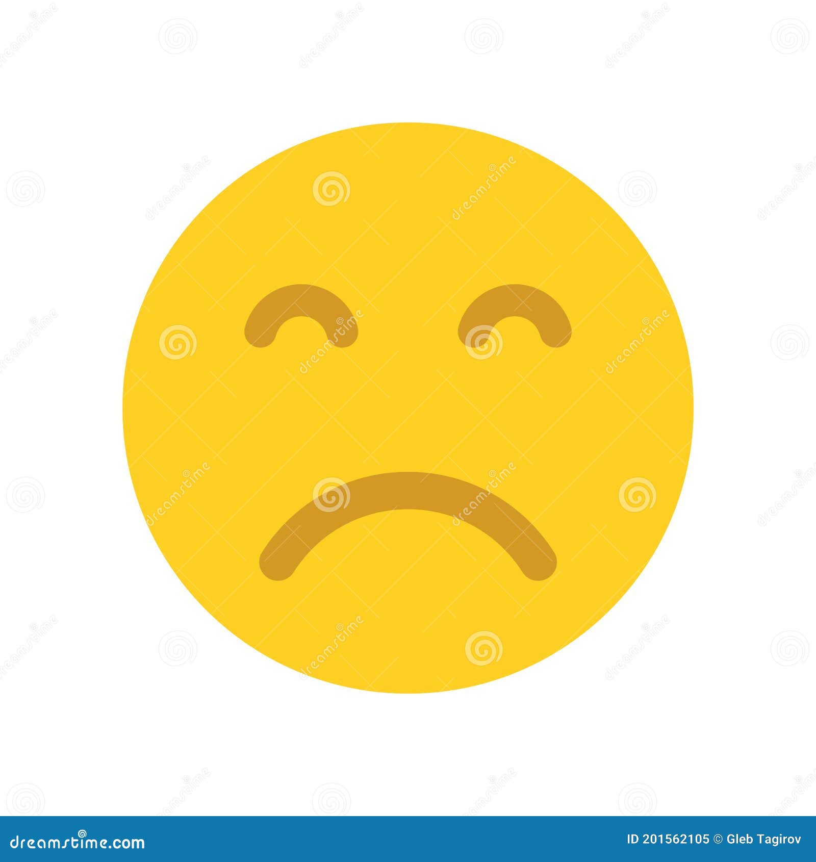 Upset Emoji Face. Emoticons Icon Stock Vector - Illustration of ...