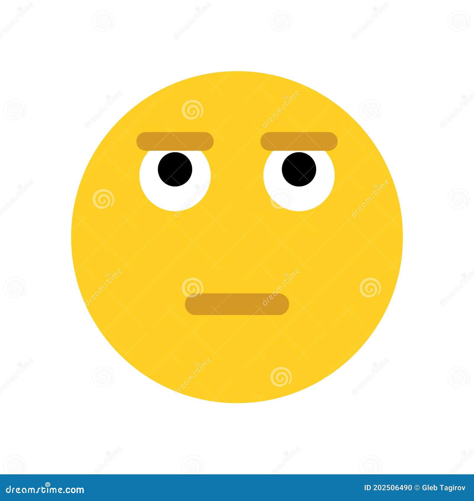 Upset Emoji Face. Emoticons Icon Stock Illustration | CartoonDealer.com ...