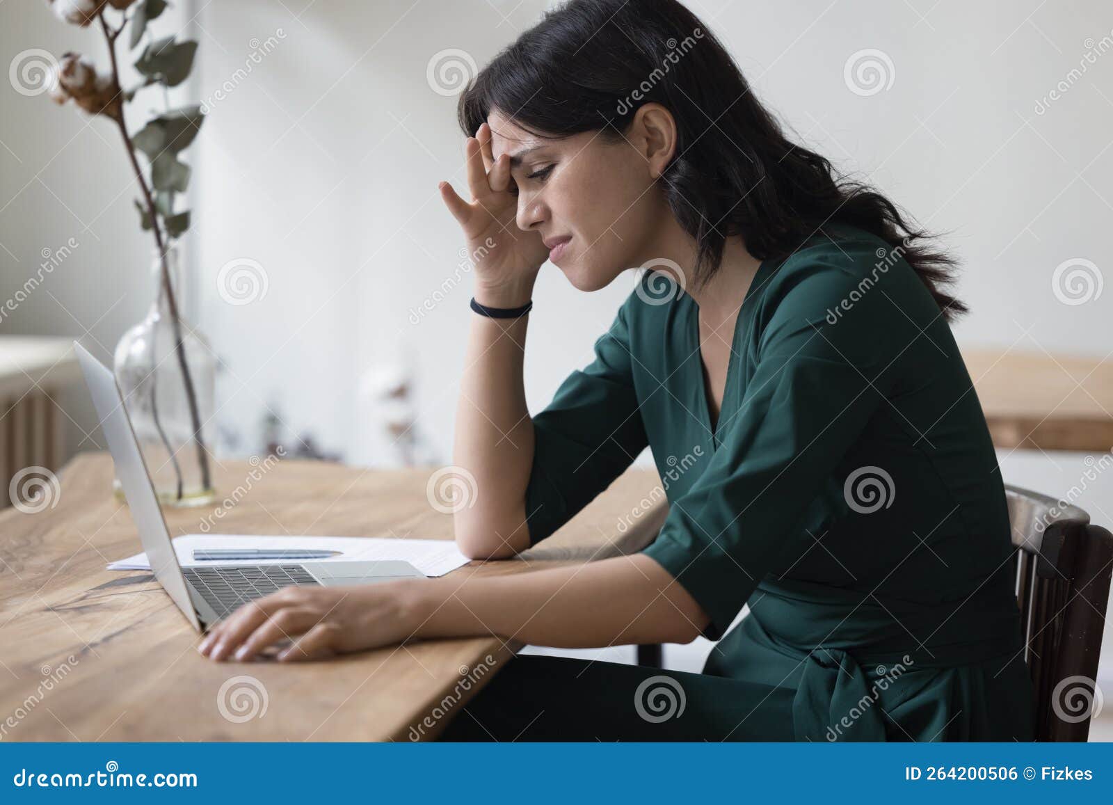 Upset Entrepreneur Woman Facing Problems with Laptop, App Wrong Work ...