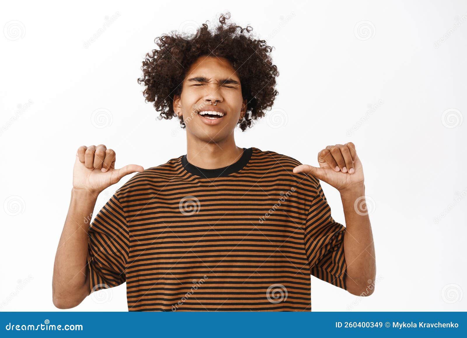 Upset Guy Pointing at Himself, Crying and Whining, Complaining about ...