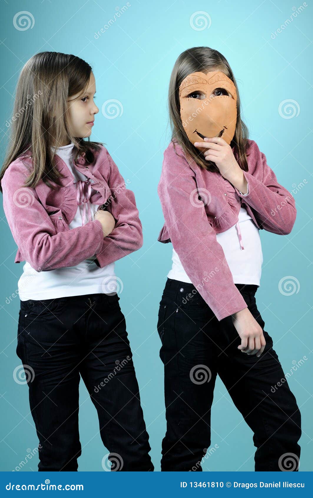Upset and Happy Sisters Posing Stock Photo - Image of conflict ...