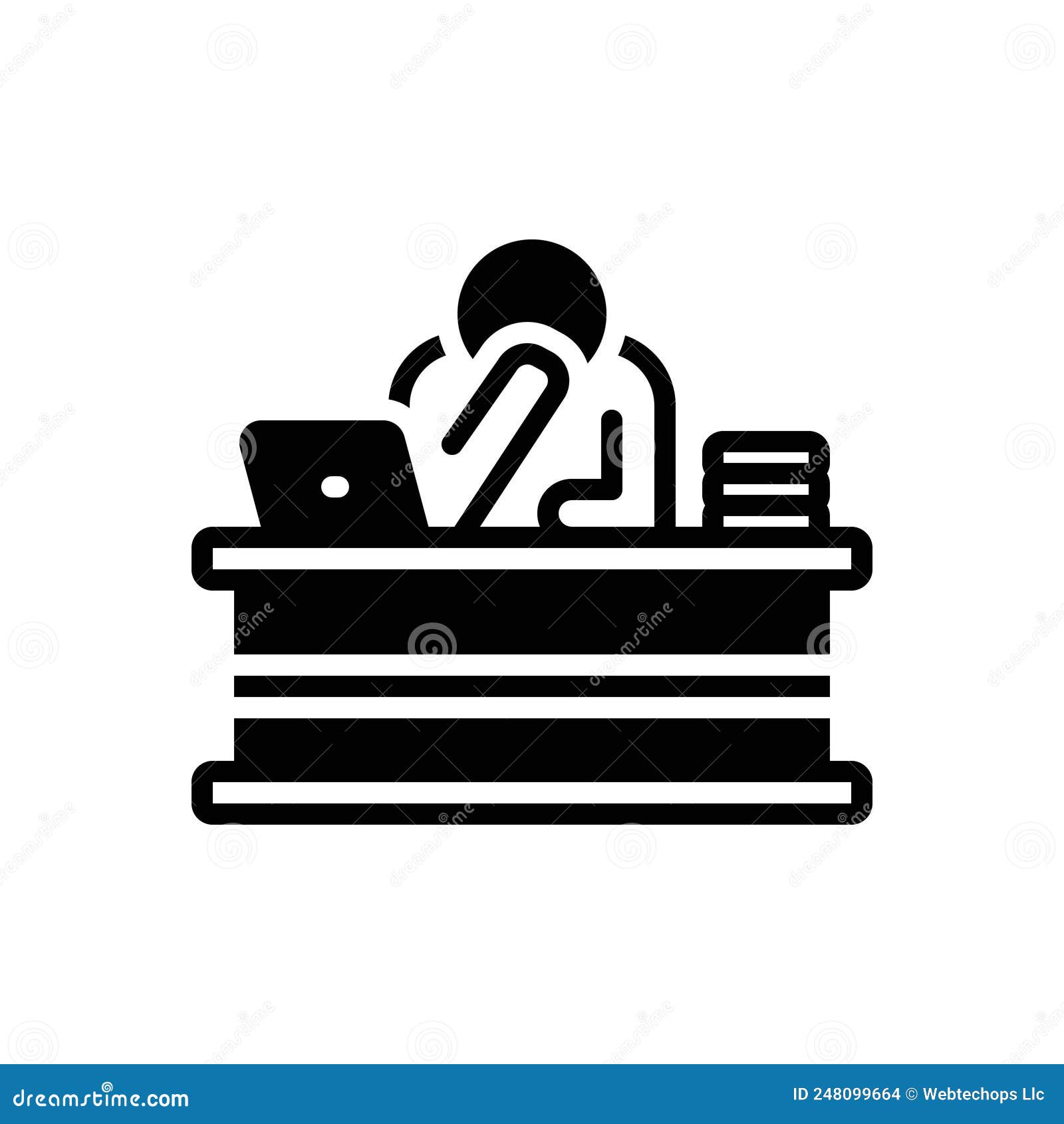 Black Solid Icon for Upset, Malaise and Trouble Stock Vector ...