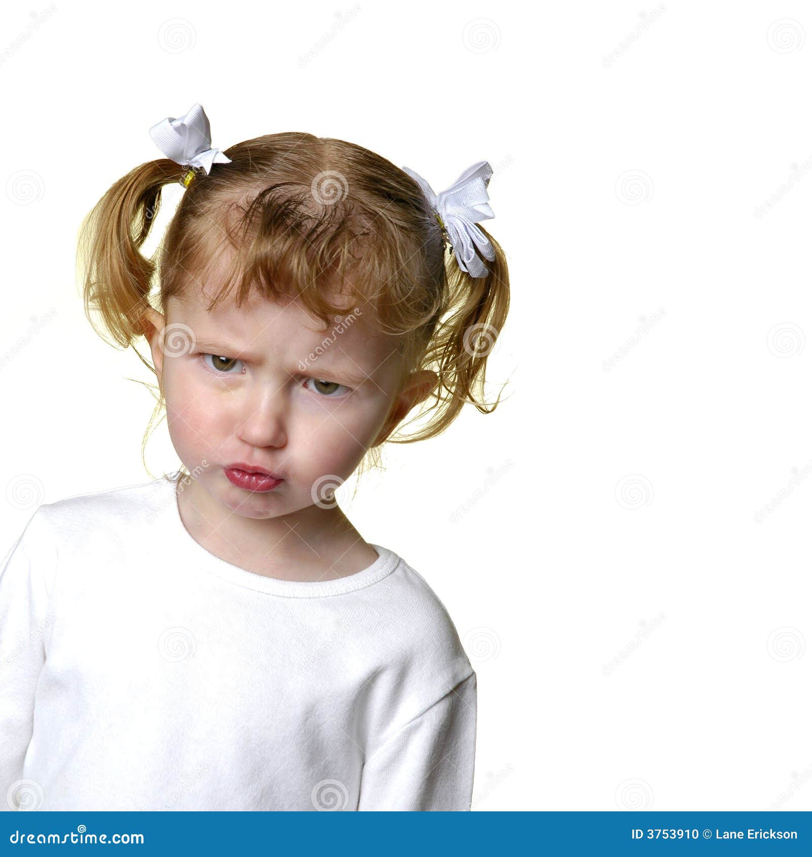 Upset Little Girl stock photo. Image of pouting, eyes - 3753910