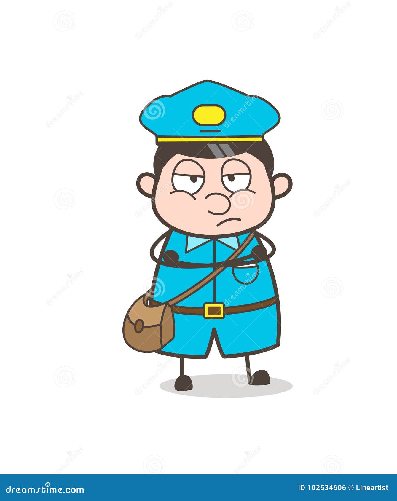 Upset Mailman Character Face Expression Stock Illustration ...