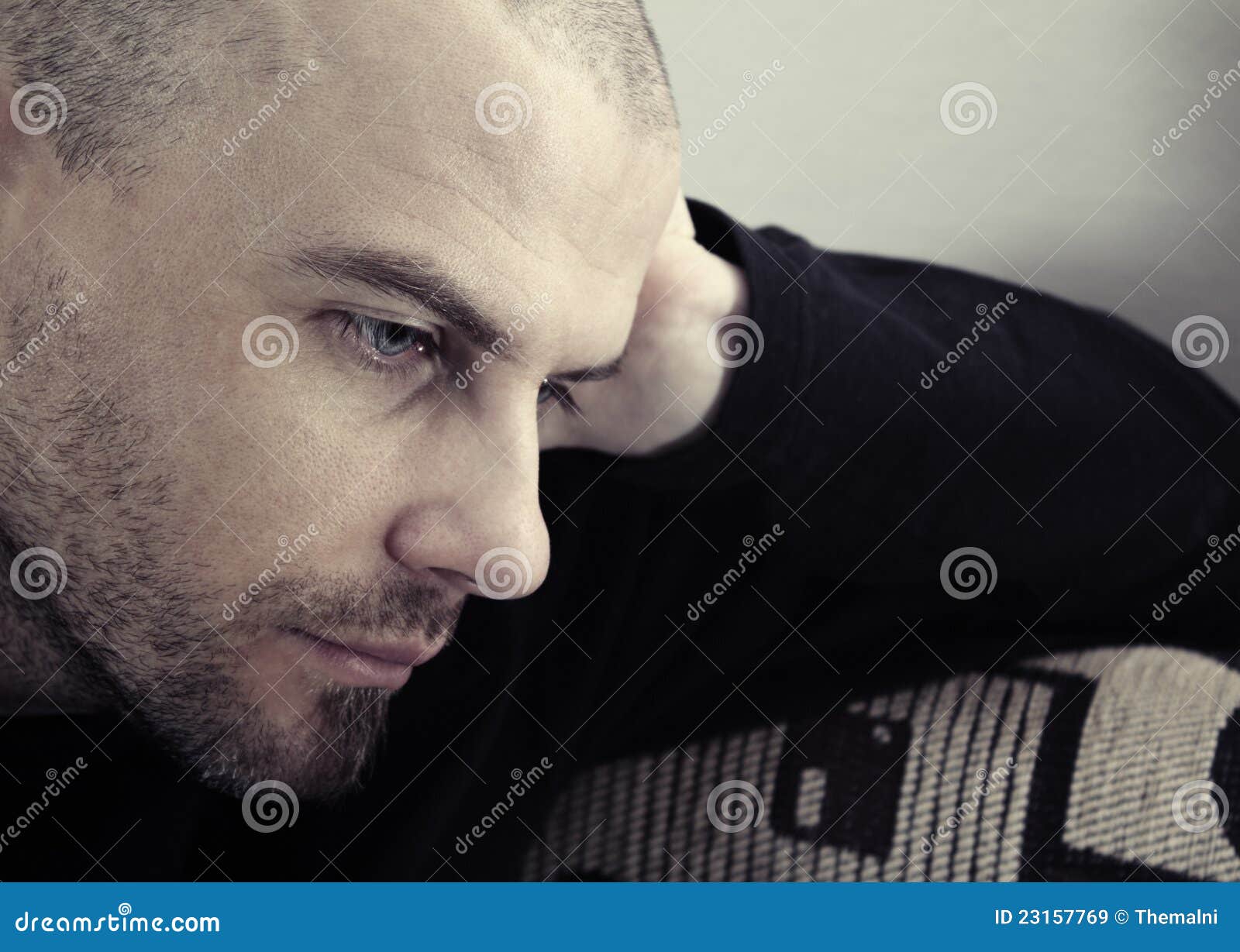 Upset man stock image. Image of adult, sitting, young - 23157769