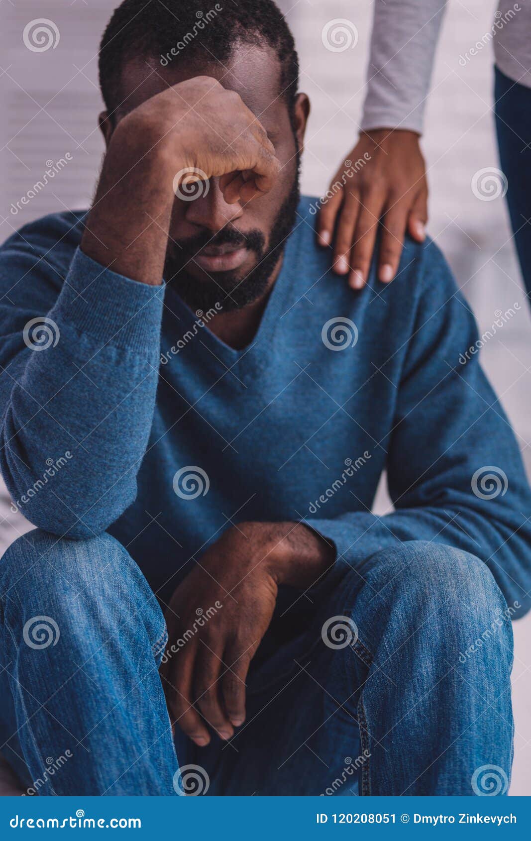 Upset Man Thinking about His Problems Stock Image - Image of millennial ...