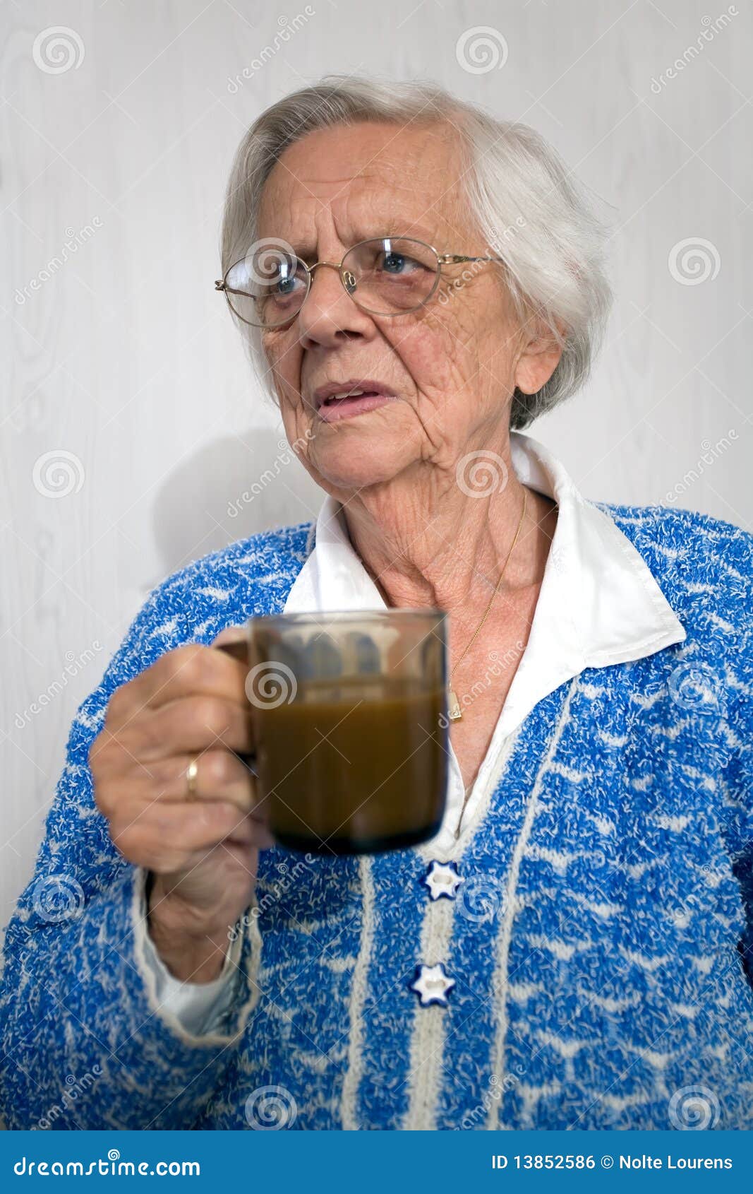 Upset old woman. stock photo. Image of portrait, cute - 13852586
