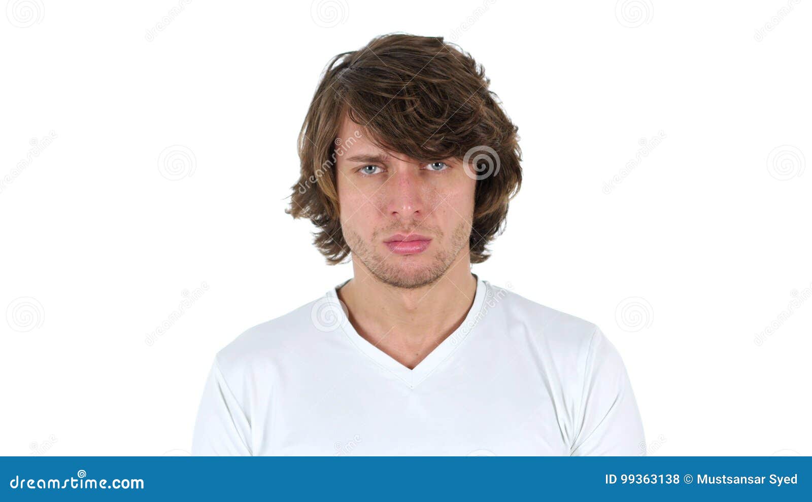 Upset Sad Man, White Background Stock Photo - Image of freelance ...