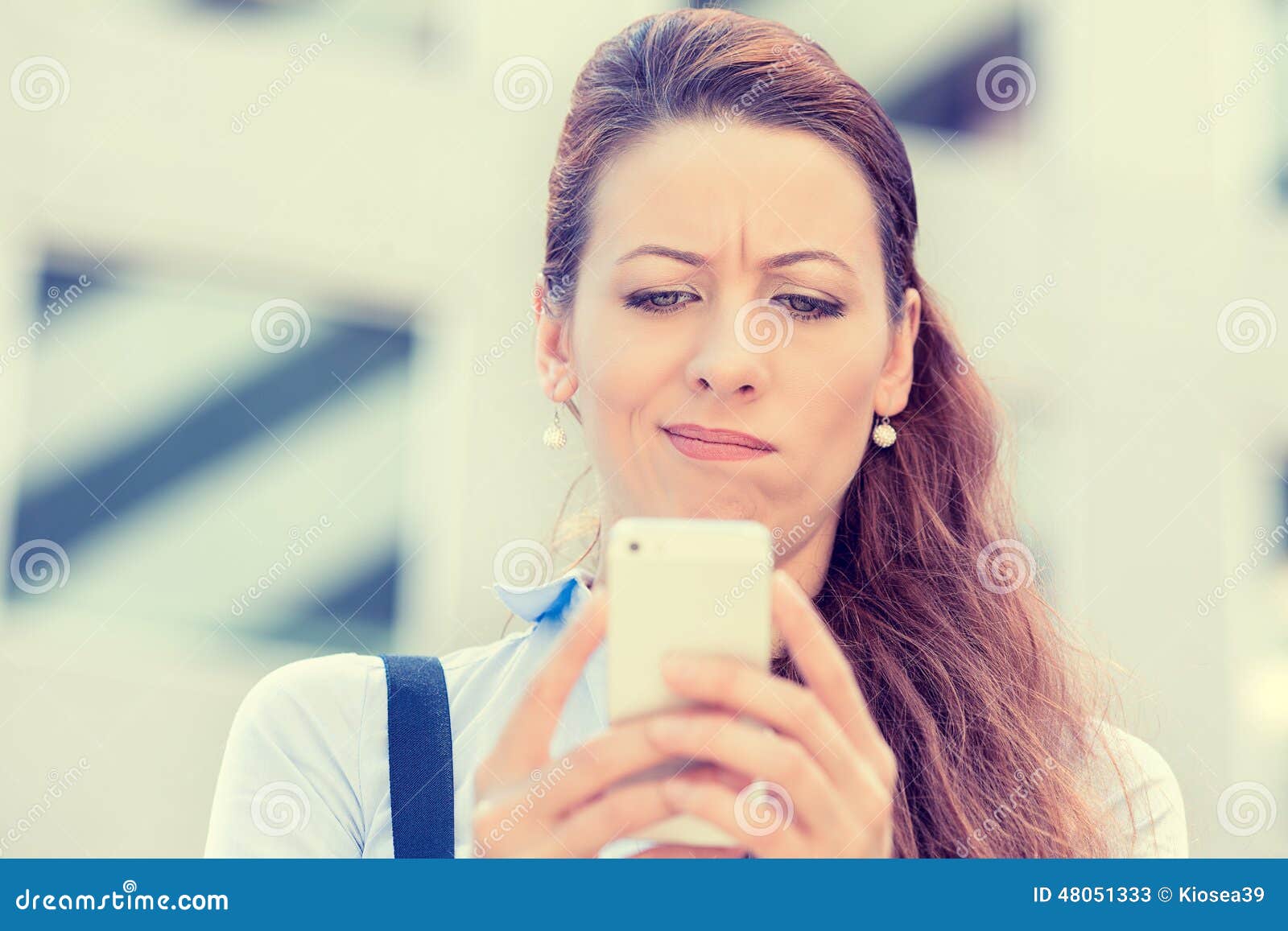 Upset Sad Skeptical Unhappy Serious Woman Talking Texting on Mobile ... Upset Sad Skeptical Unhappy Serious Woman Talking Texting on Mobile ...
