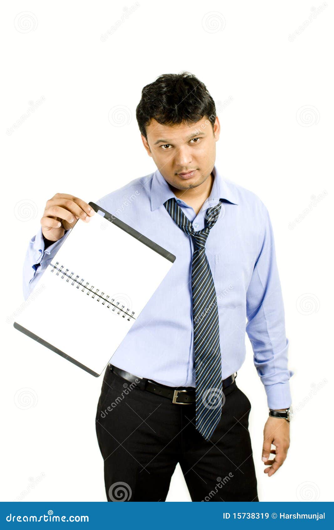Upset/troubled Boss Asking Question on Report Stock Image - Image of ...