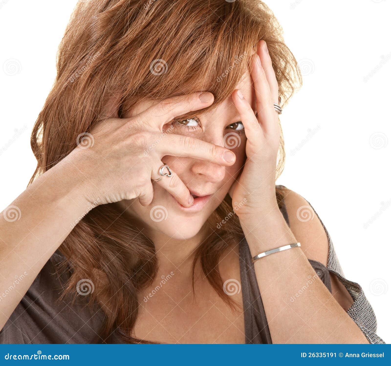 Upset Woman Covering Her Face Stock Image - Image of european, female ...