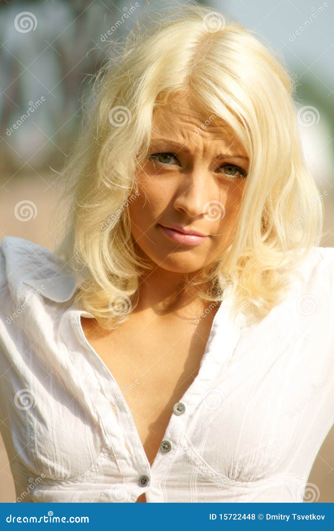 Upset woman portrait stock photo. Image of portrait, alone - 15722448