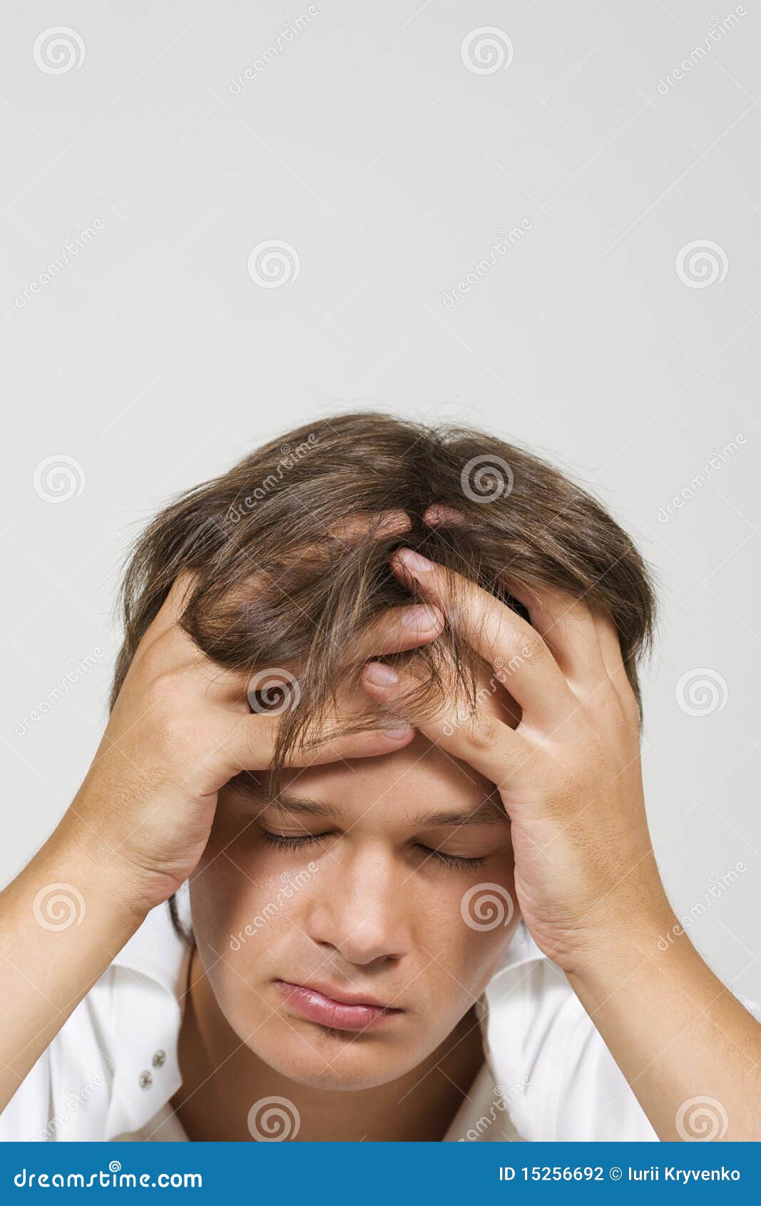 Upset young man stock photo. Image of male, depressed - 15256692