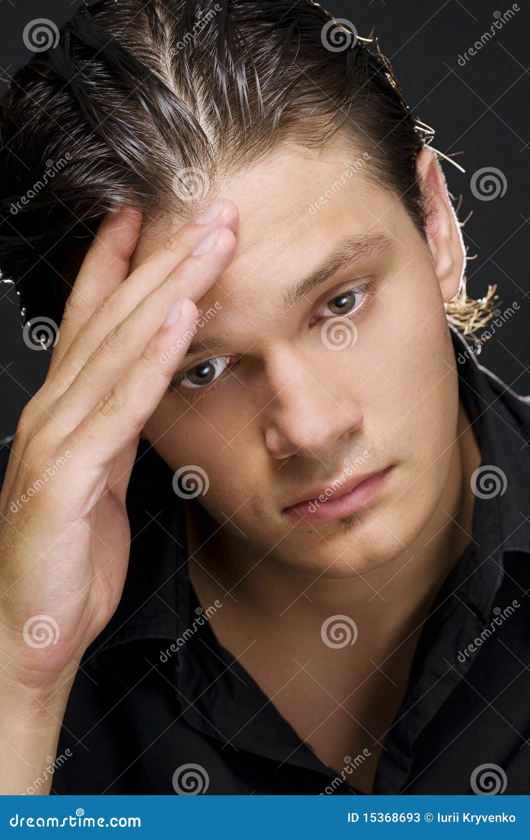 Upset young man stock image. Image of handsome, person - 15368693