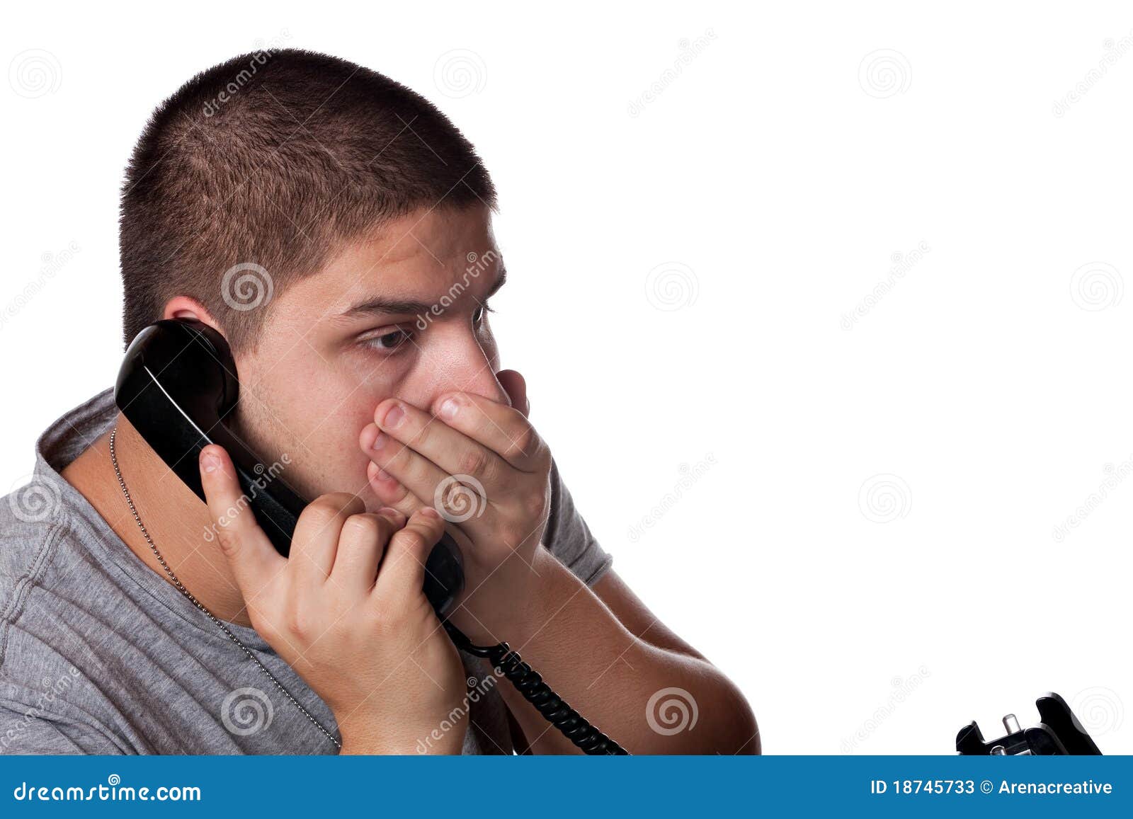 Upsetting Phone Call stock image. Image of male, loss - 18745733