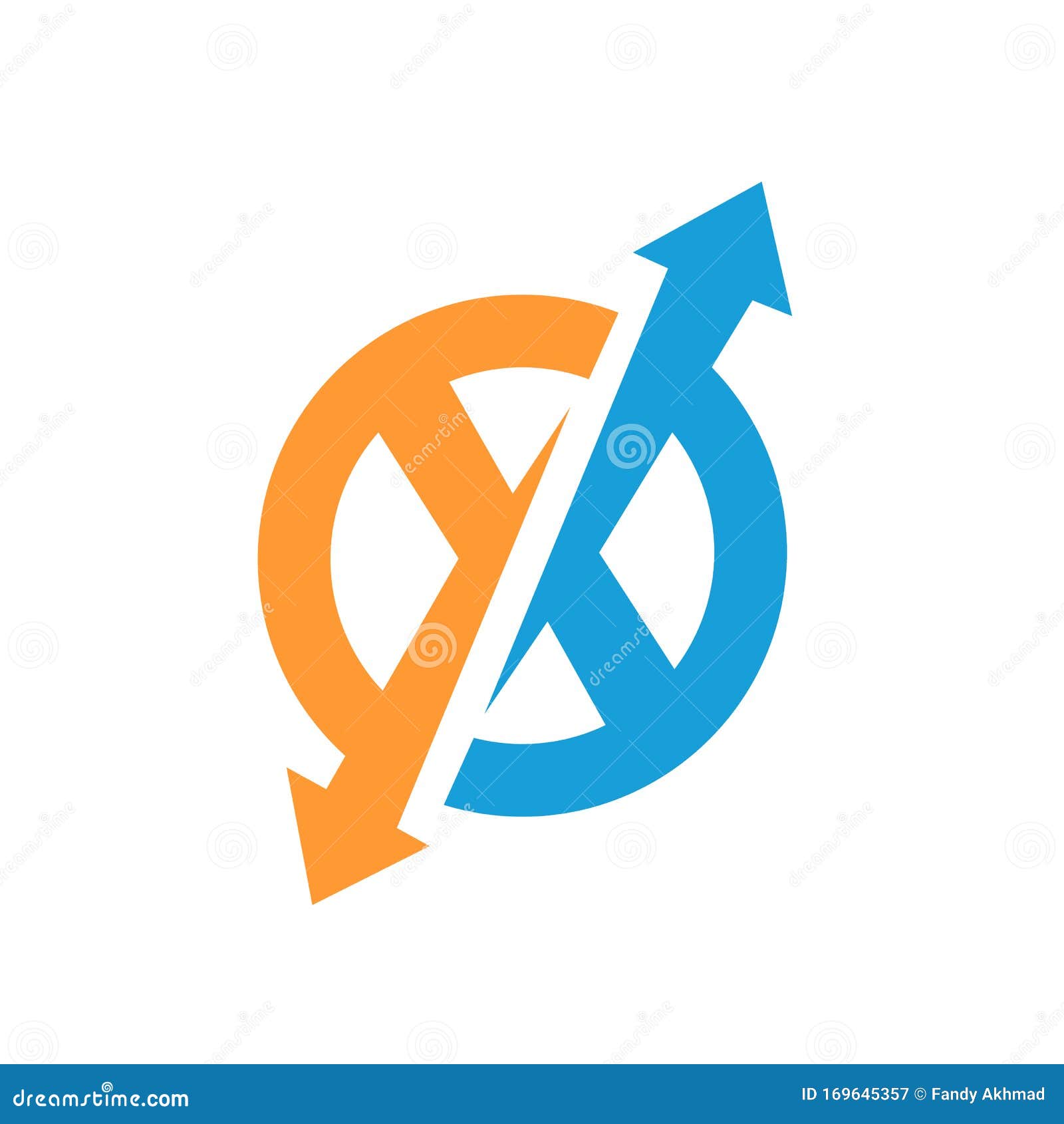 Upside Down Arrow X Letter Logo Design Vector Concept Illustration ...