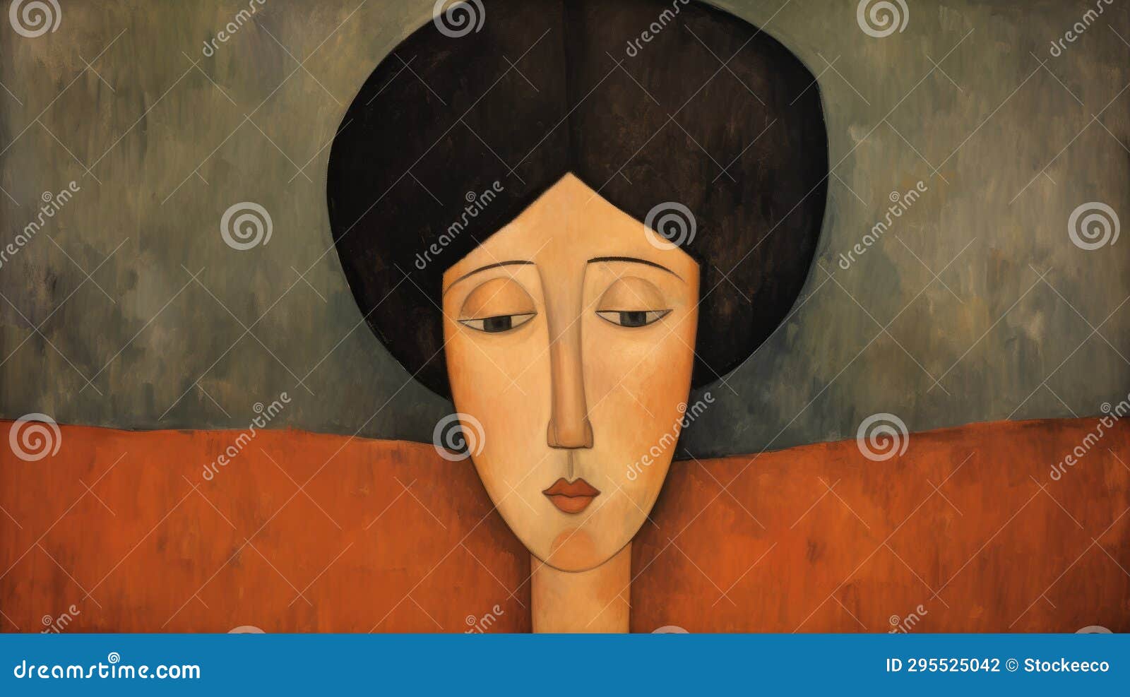 Amedeo Modigliani's Unique Artwork: Upside Down Batik Painting Stock ...