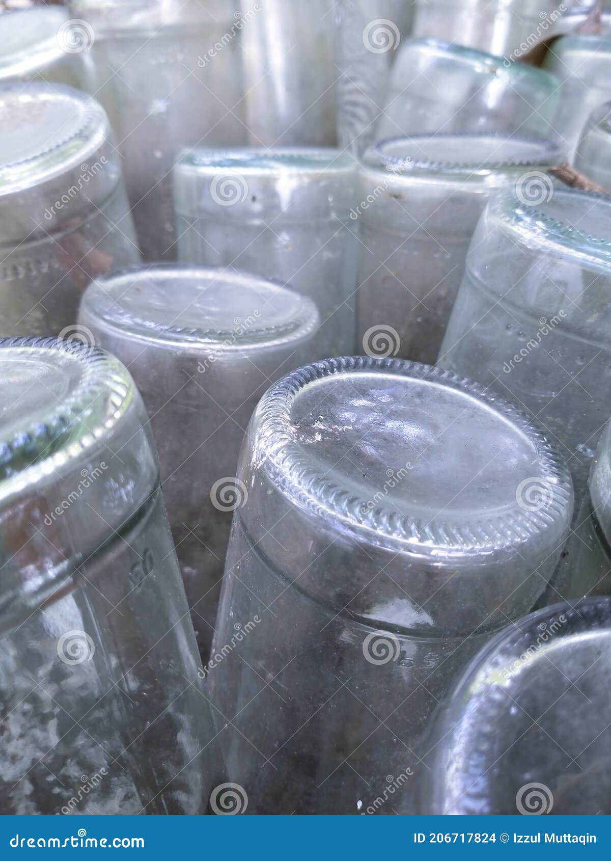 The Inverted Glass Bottle Makes for a Unique Decoration Stock Photo ...