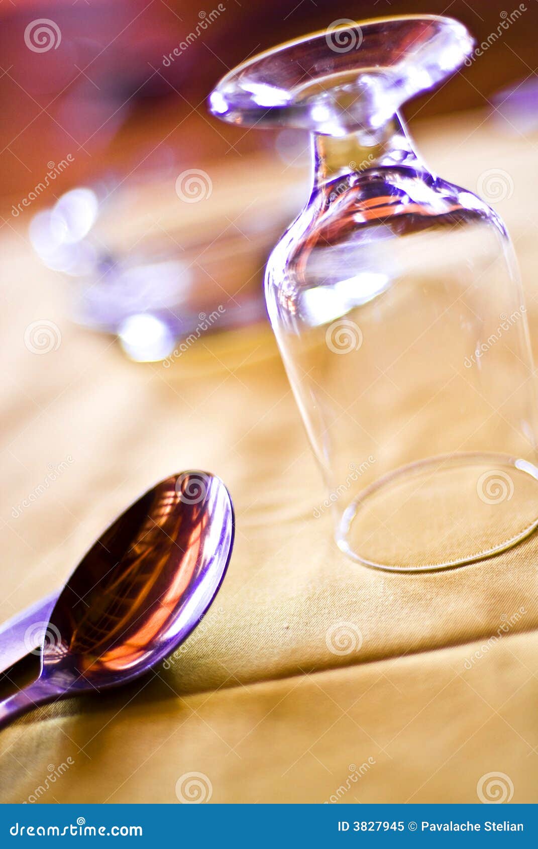 Upside-down Glass And Spoon Picture. Image: 3827945