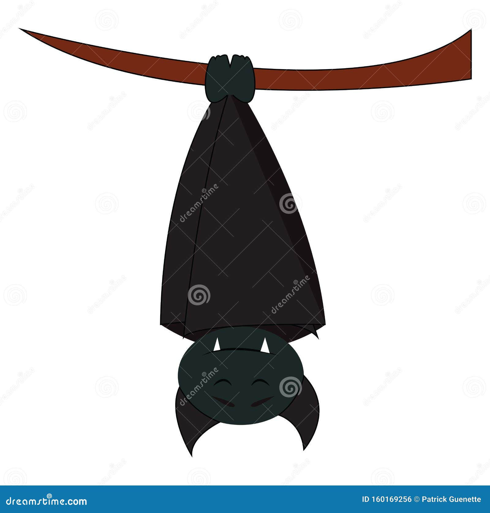 A Sleeping Bat, Vector or Color Illustration Stock Illustration ...