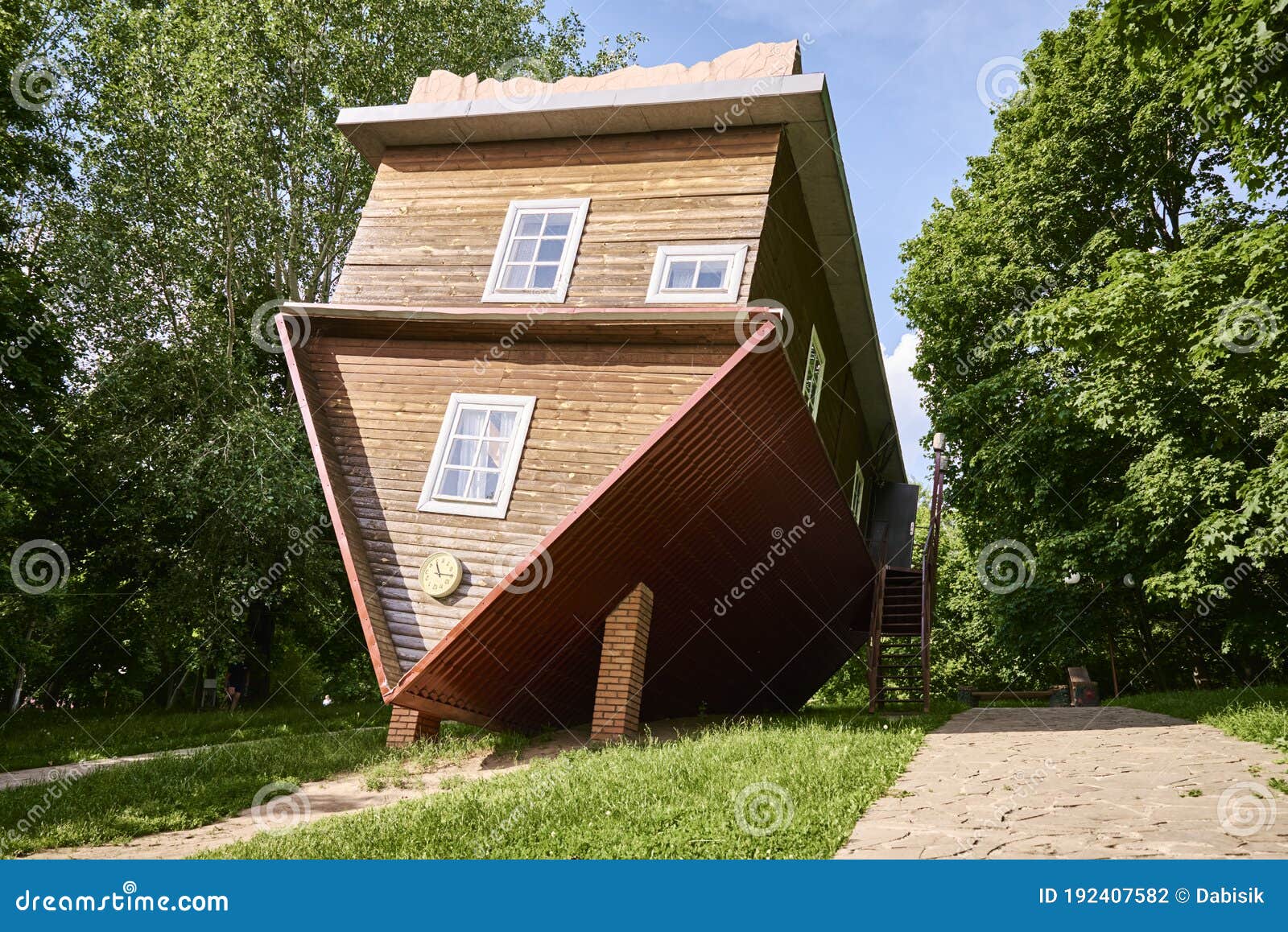 Upside Down House Attraction. the Tourist Complex of Dukora, Belarus ...