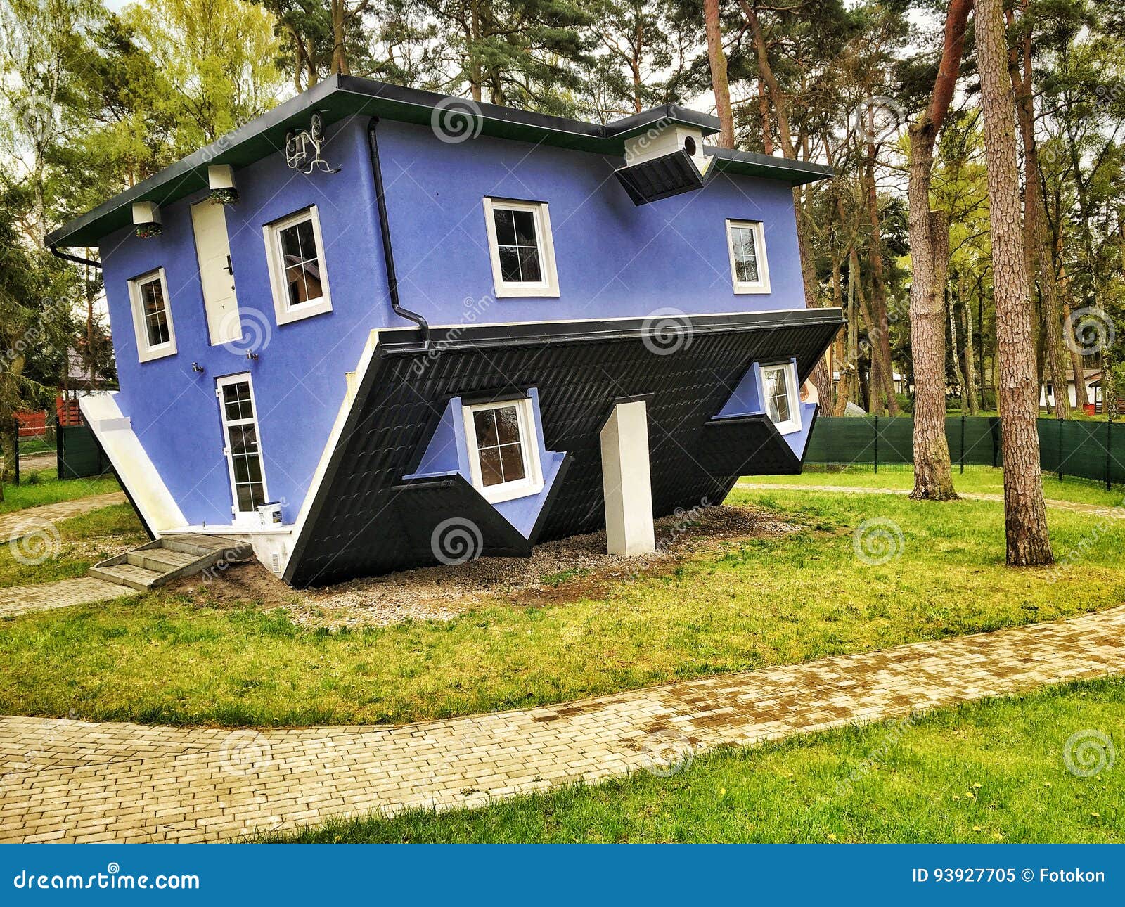 Upside down house editorial image. Image of upside, voivodeship - 93927705
