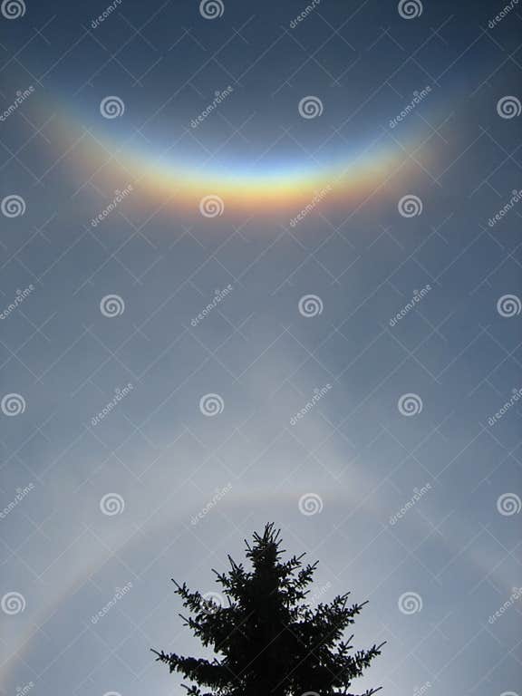 Upside Down Rainbow Circumzenithal Arc Stock Image - Image of blue ...