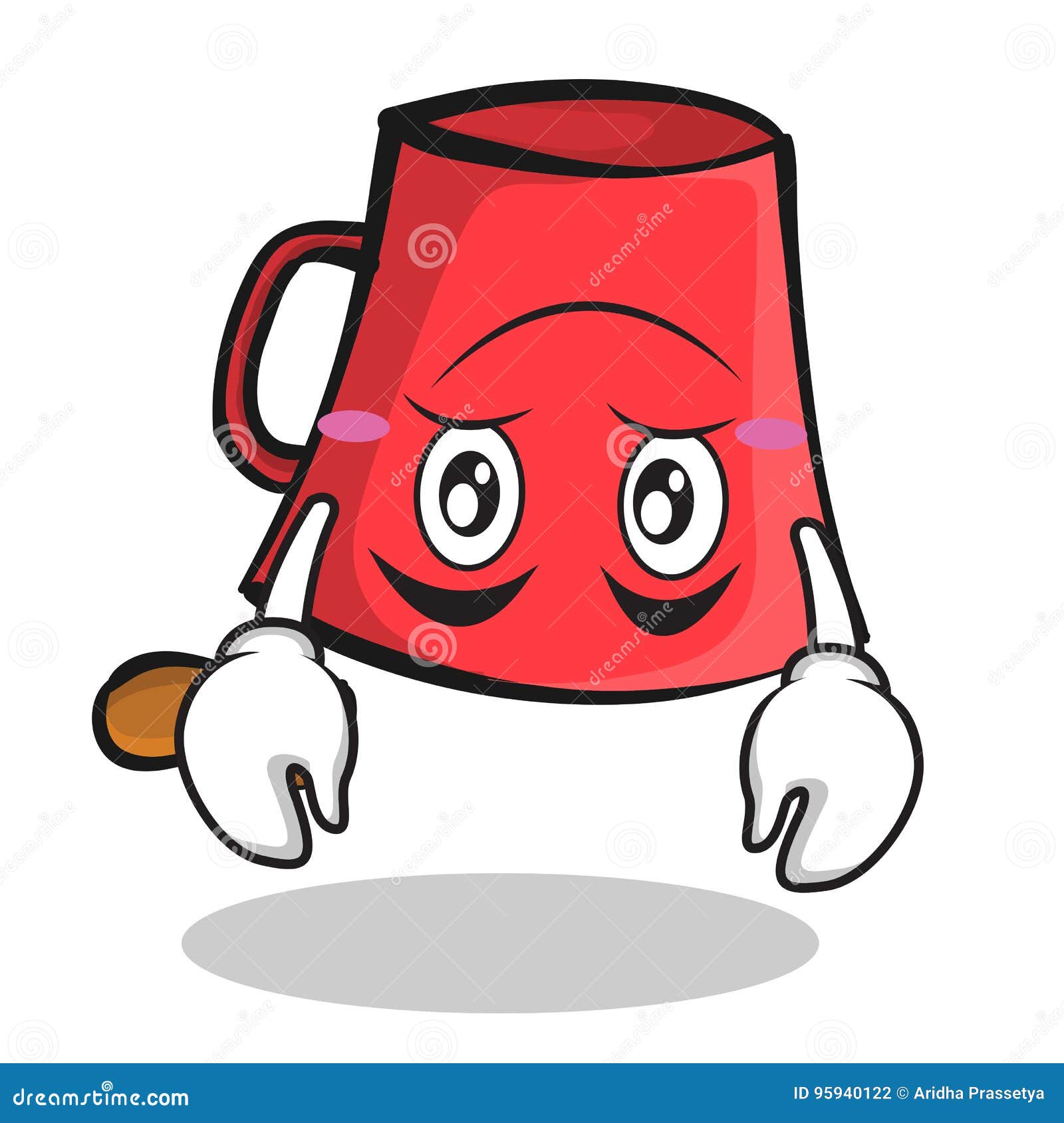 Upside Down Red Glass Character Cartoon Stock Vector - Illustration of ...