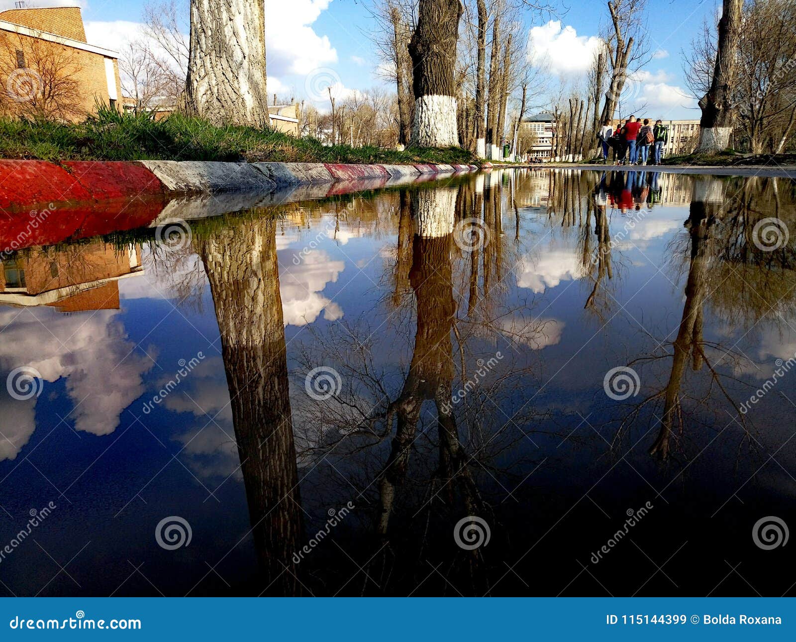 Upside down editorial stock image. Image of street, reflection - 115144399
